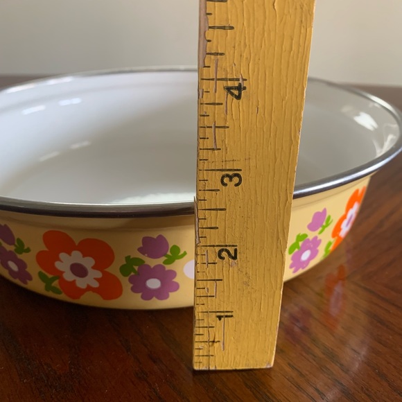 Kitchen | Vintage Italian Enamel Pan Moneta Cookware Circa7s Flower ...